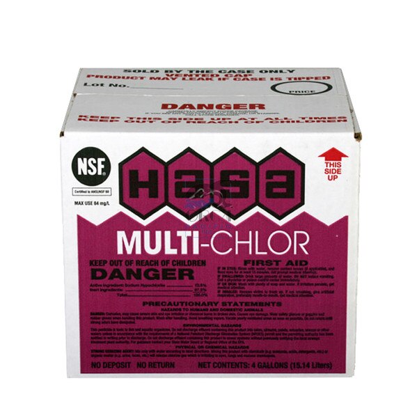 HASA Multichlor Sodium Hypochlorite 12.5% 10# 1 Gallon | Orca Pacific